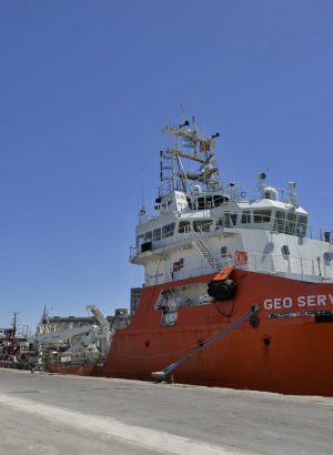 Autoridades del buque Geo Service I recibieron una bienvenida en el ...